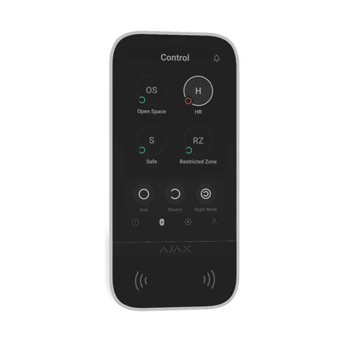 Ajax KeyPad TouchScreen, White (8EU) ASP (58455)