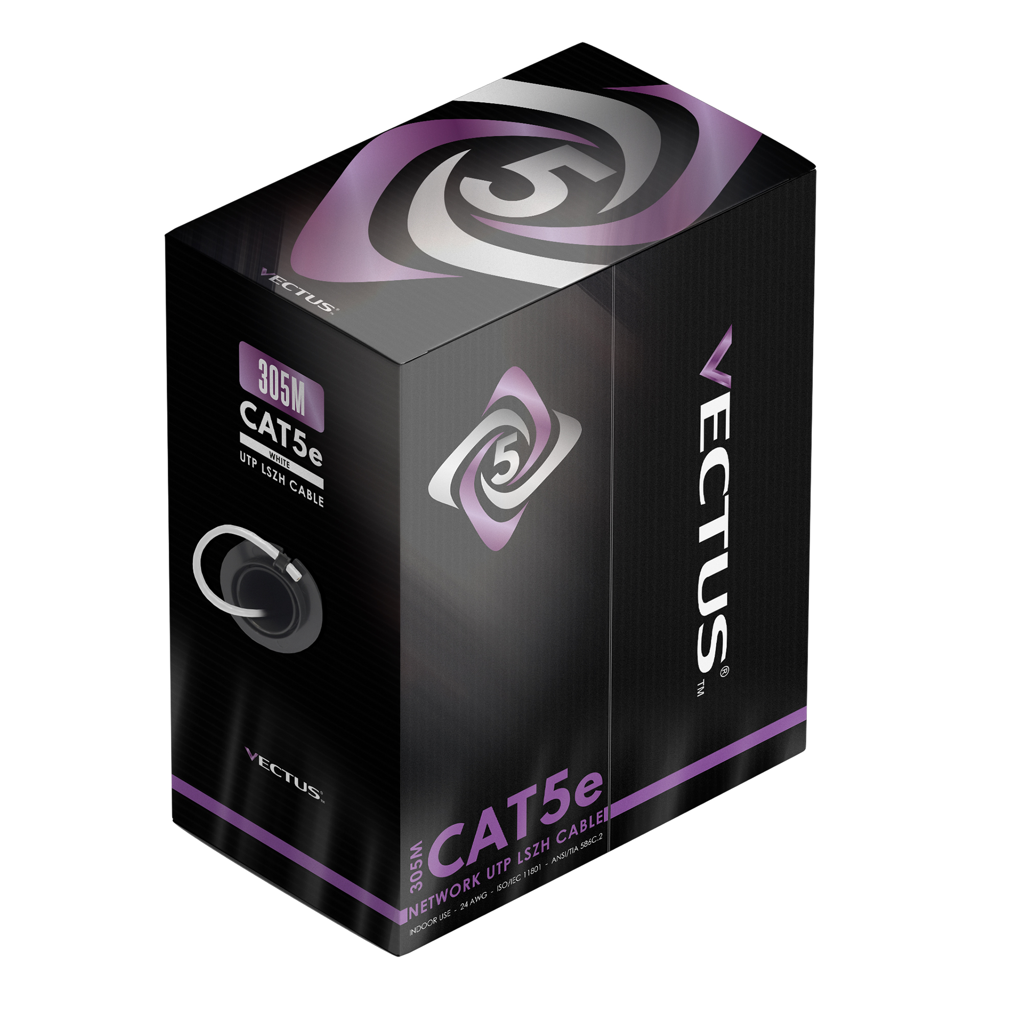 Vectus CAT5e LSZH Cable 305m - Safety & Performance