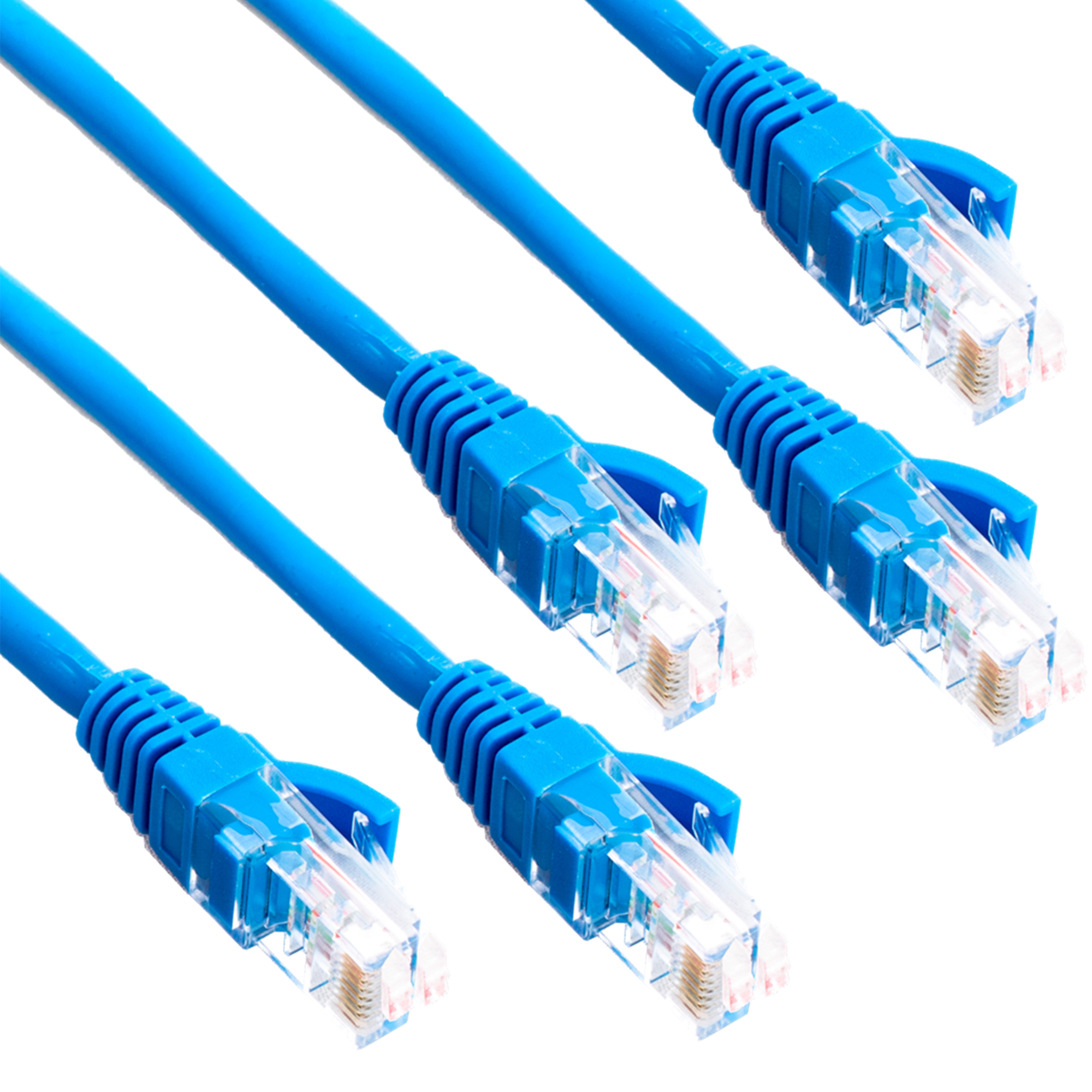 Blue 0.5m Cat5 Patch Lead - 5 Pack