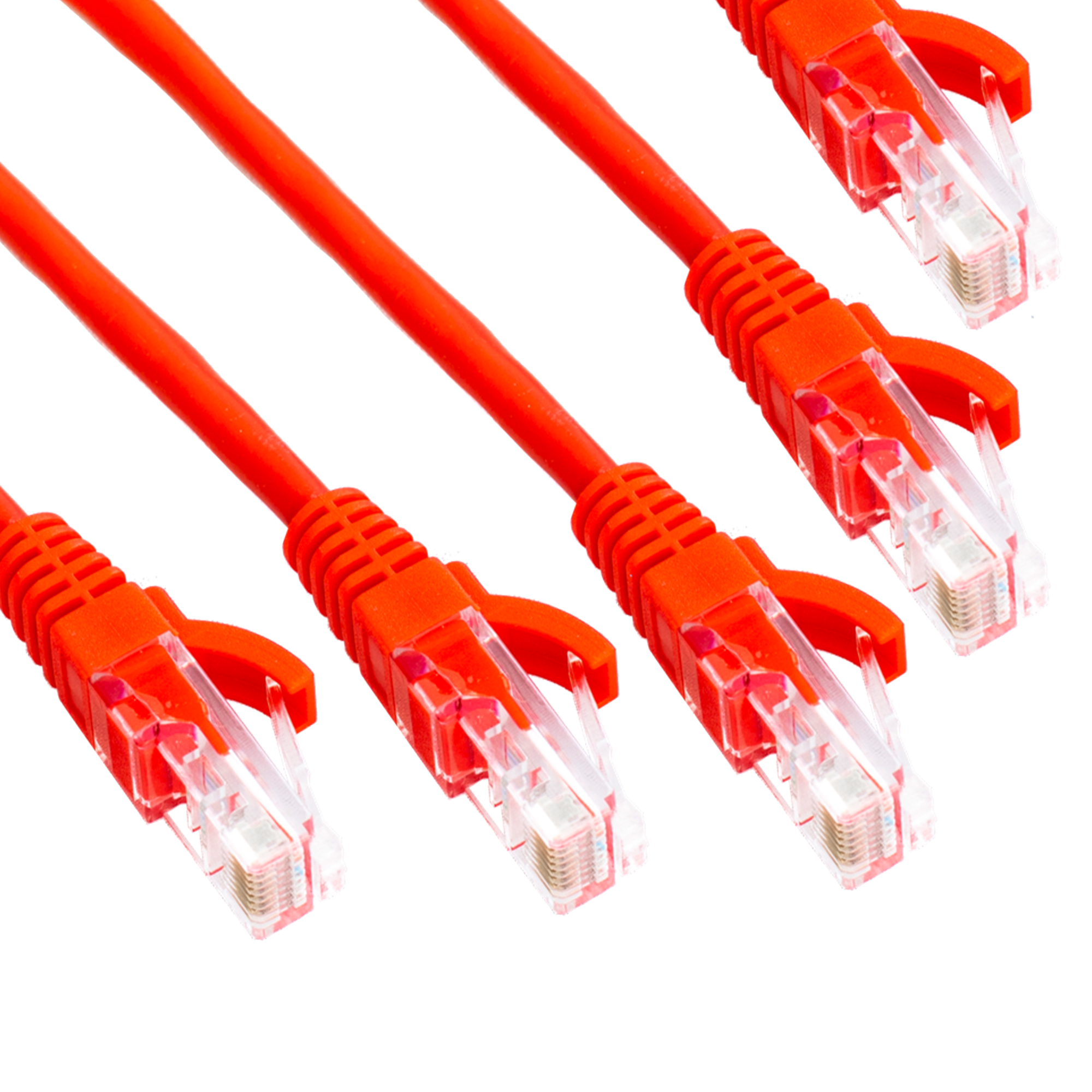 Red 0.5m Cat5 Patch Lead - 5 Pack