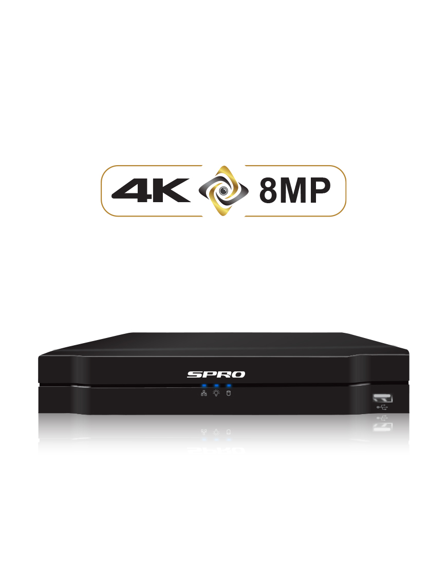 SPRO B7 8MP 4-Channel 5in1 DVR - High-Resolution Surveillance