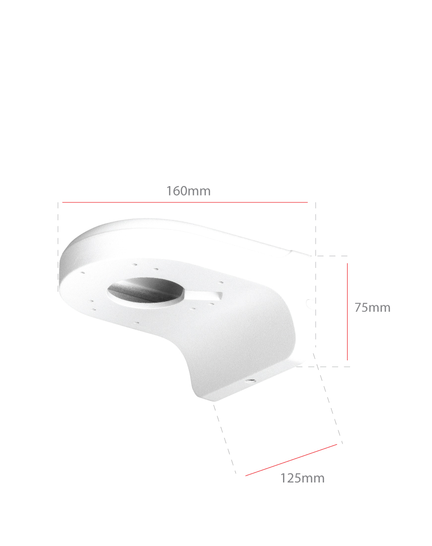 Versatile White Wall Bracket for Equipment Mounting