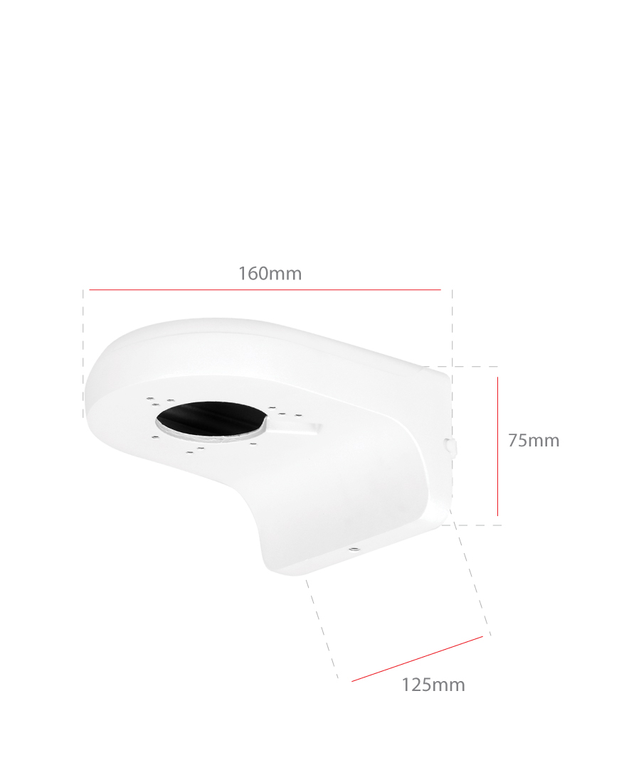 Sturdy White Wall Bracket for Reliable CCTV Fixture Mounting